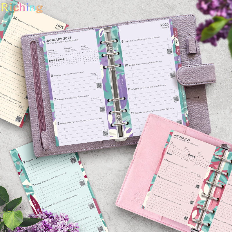 Jual Filofax 2025 Carden Dated Refill A7 A6 A5, Week on 2 Pages ary ...
