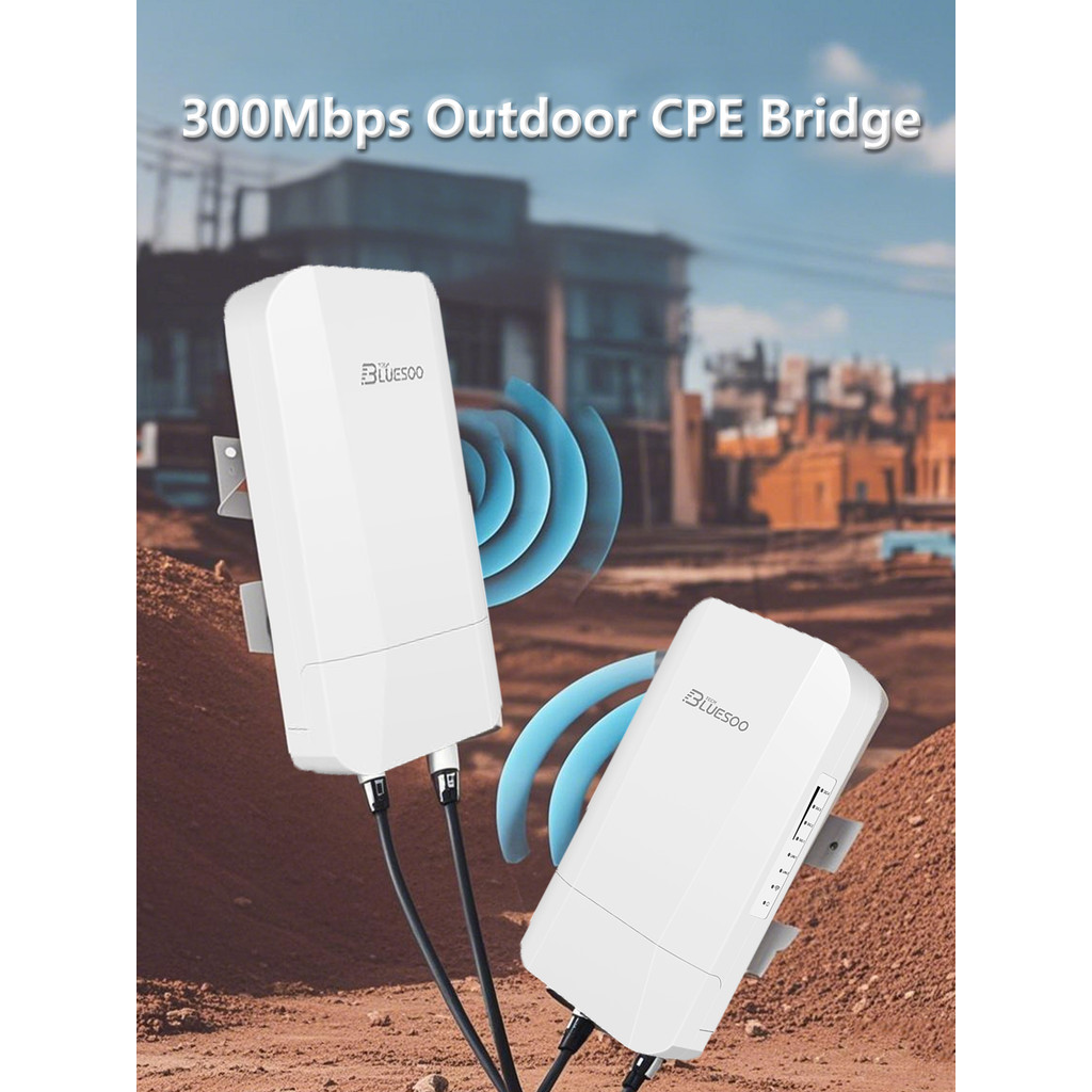Jual 300Mbps Outdoor WiFi Bridge 2.4GHz CPE Wifi Router 1KM Wifi Singal ...