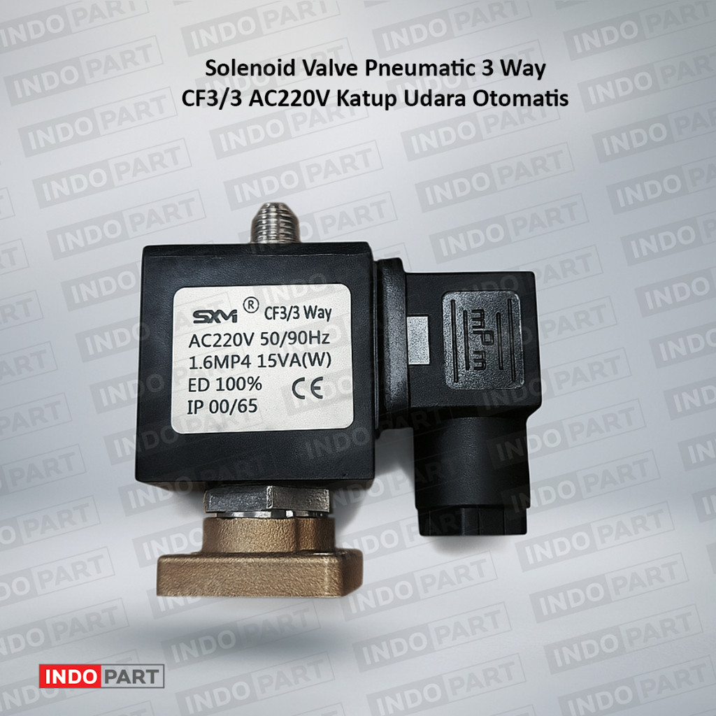 Jual Katup Udara Otomatis Solenoid Valve Pneumatic 3 Way CF3/3 AC220V ...