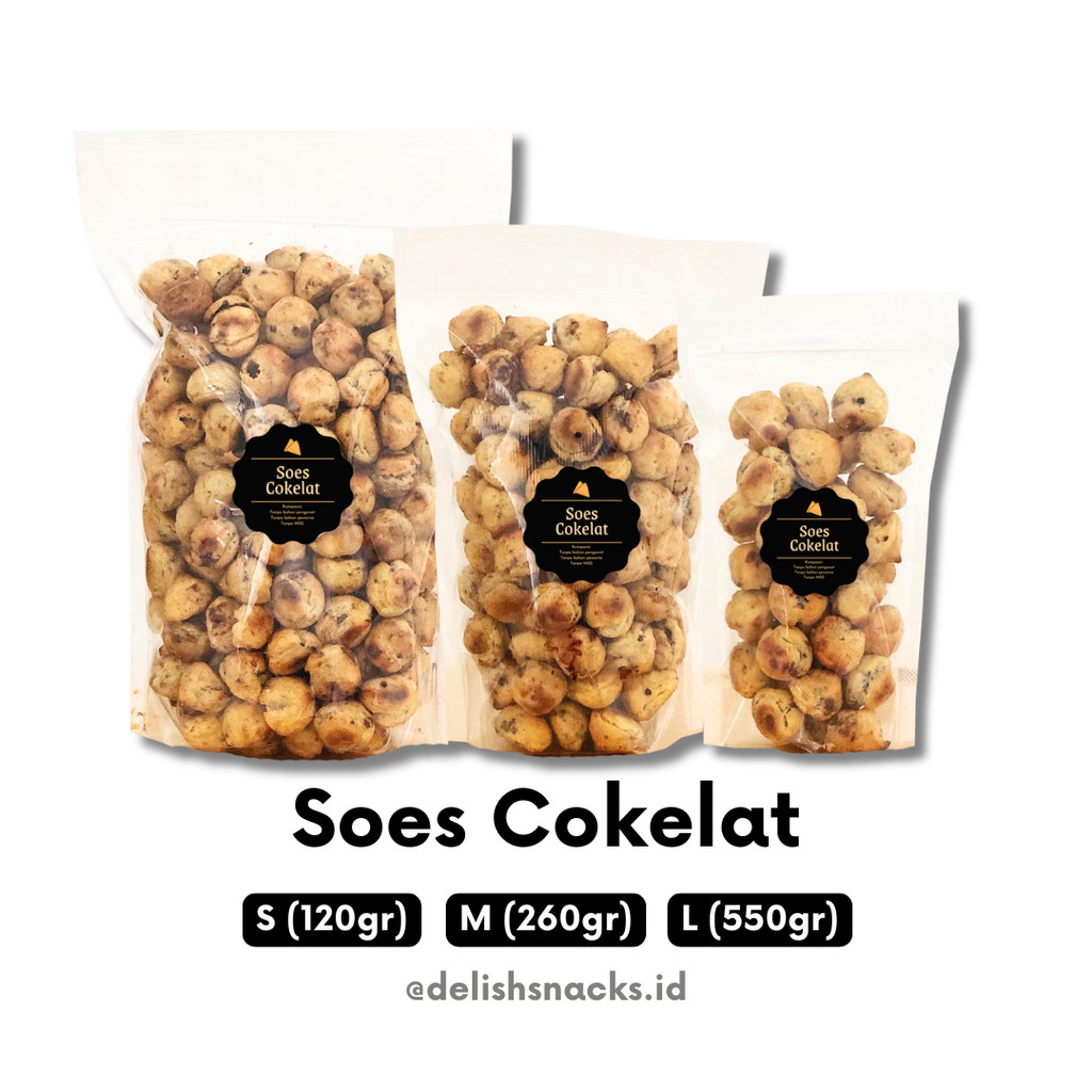 Jual [DELISH SNACKS] Soes Cokelat / Snack Cemilan Camilan Sus Kering ...