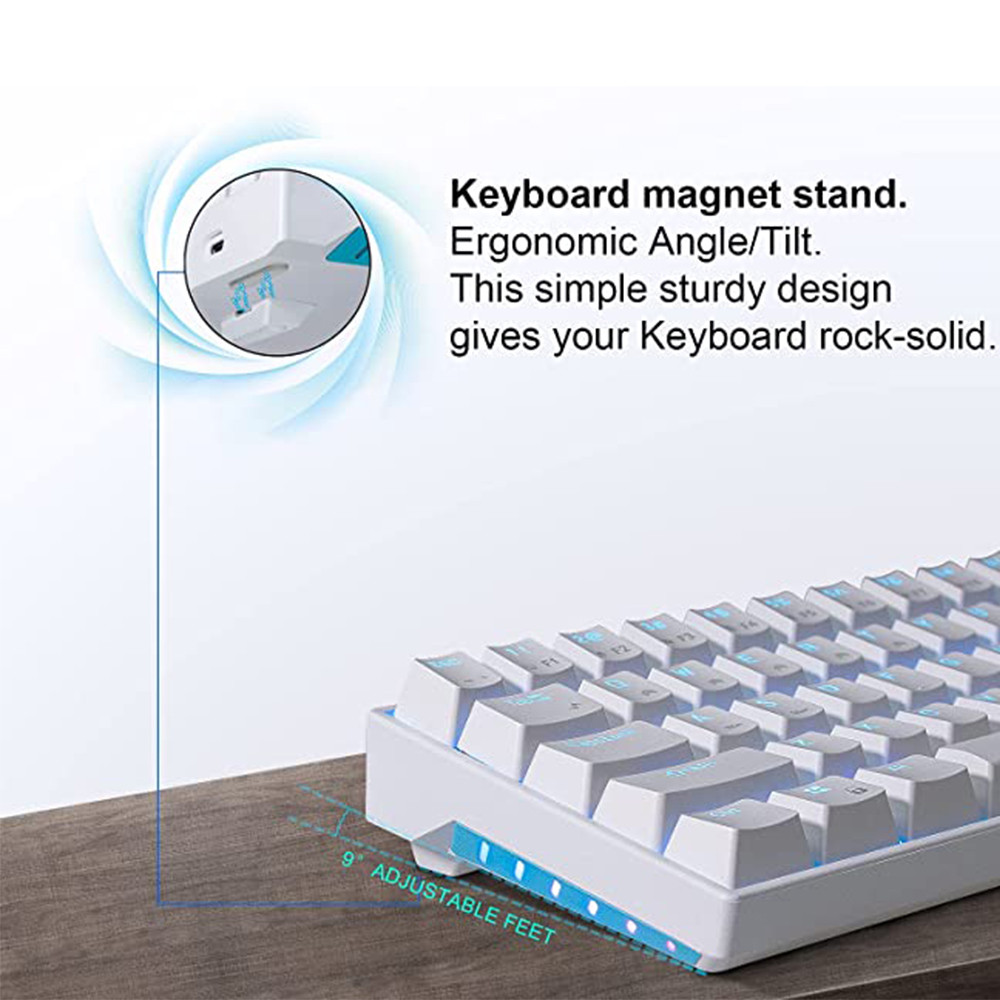 Jual RK ROYAL KLUDGE RK71 Russian Mechanical Keyboard 71 Keys 70% RGB ...