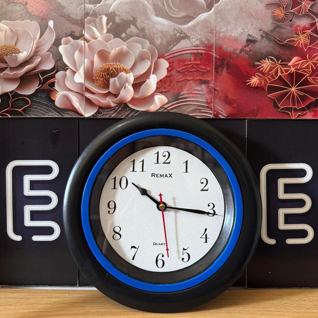 Jual MT- JAM DINDING BULAT REMAX QUARTZ DIAMETER 21CM MINIMALIS RM 383 ...