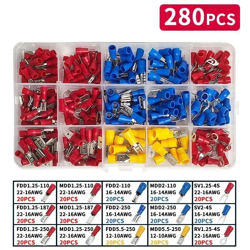 Jual 280/480/720/1200/1500pcs Quick Connect Terminal Kit - Cold Pressed ...