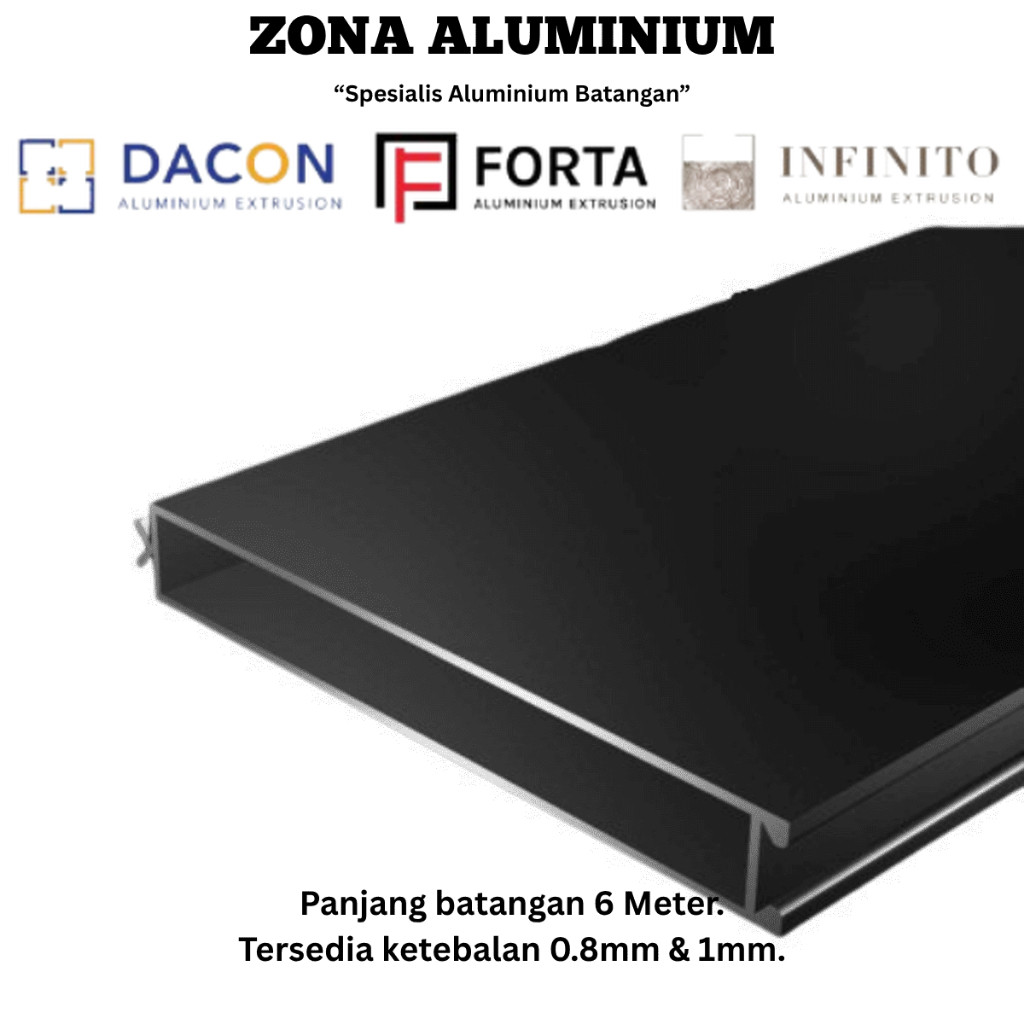 Jual DACON FORTA INFINITO Aluminium Batangan Spanrel Double | Shopee ...