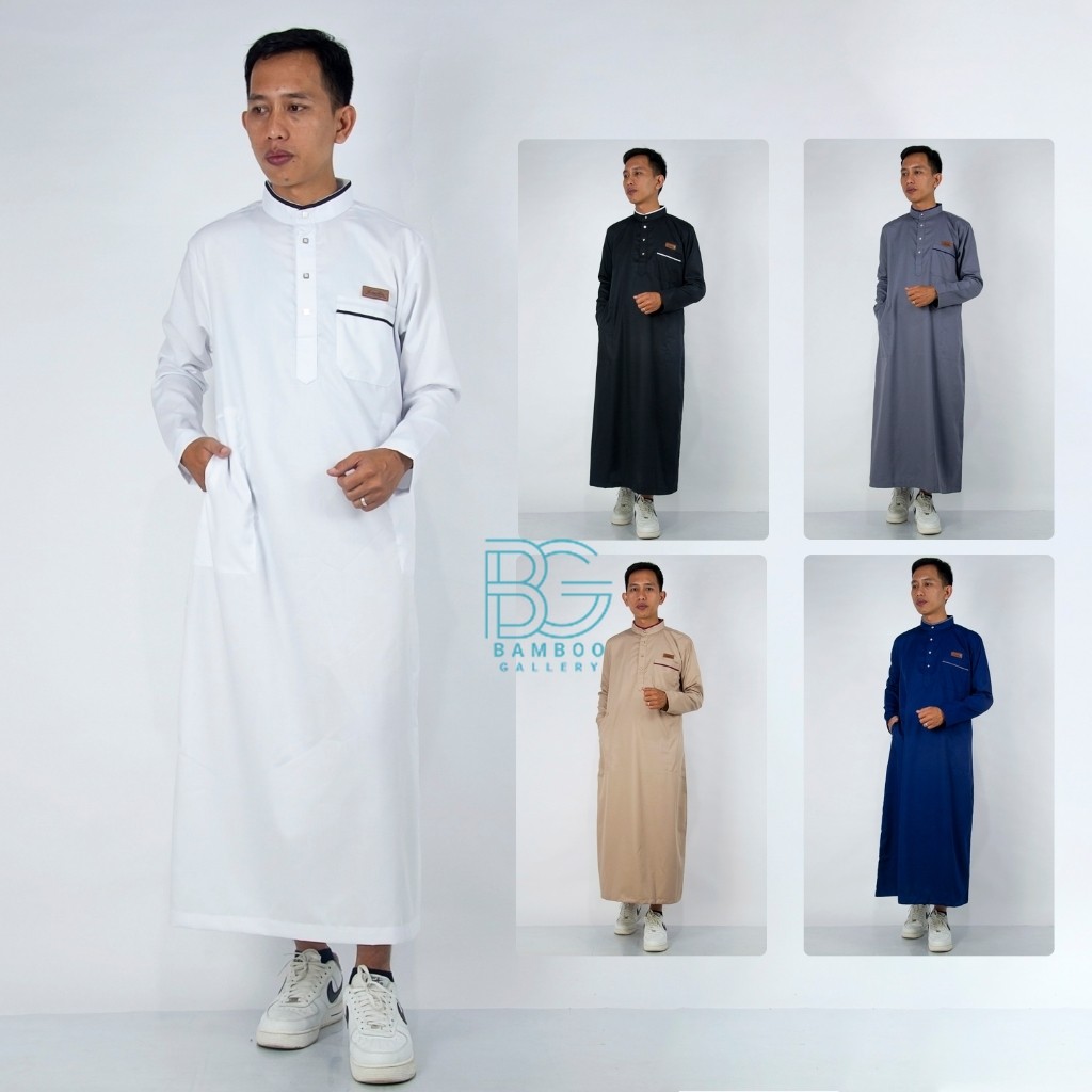 Jual Jubah Pria Premium Slim fit Dewasa Cowok Lengan Panjang | Gamis ...