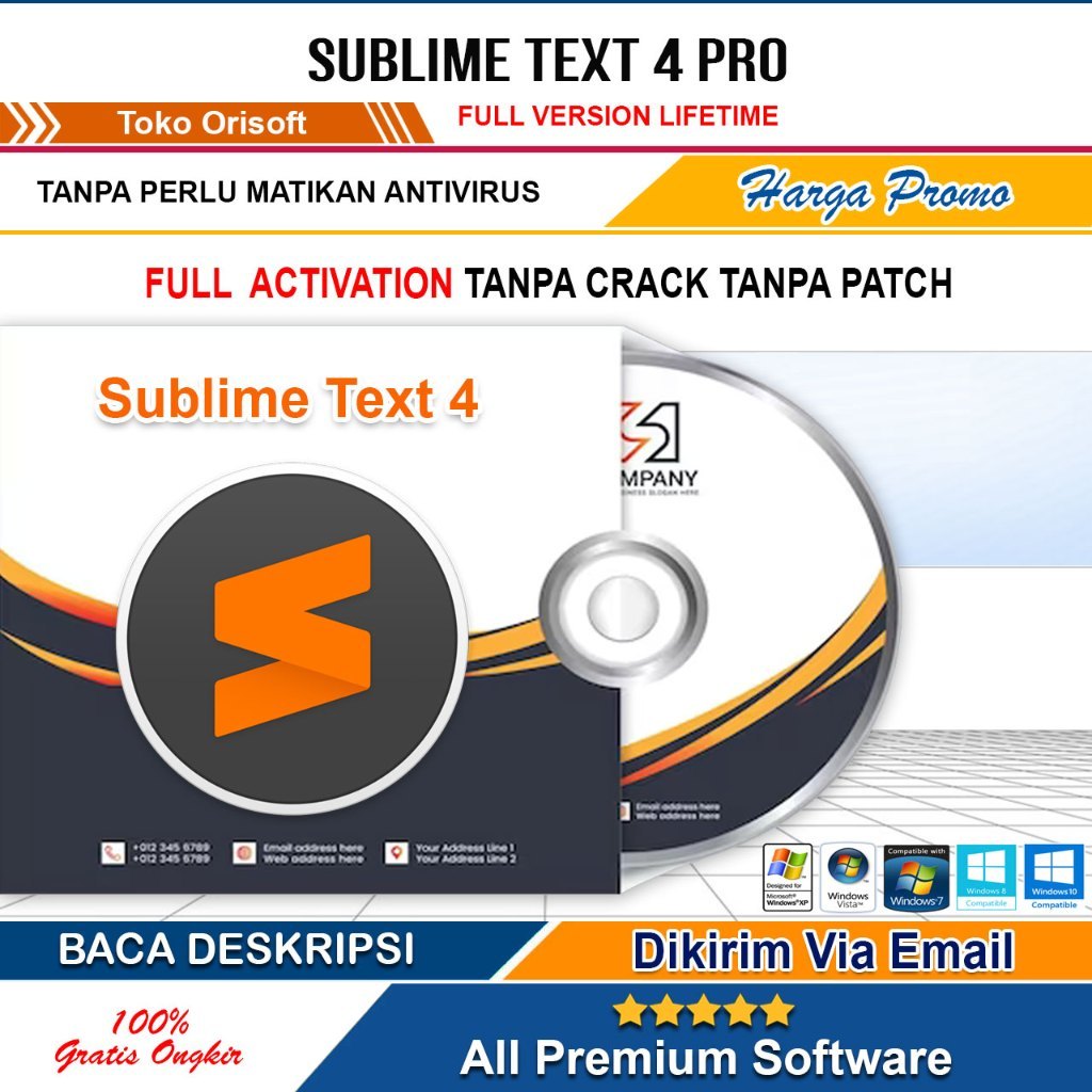 Jual Sublime Text 4 Build 4169 Pro Lifetime – Editor Teks & Kode Sumber ...
