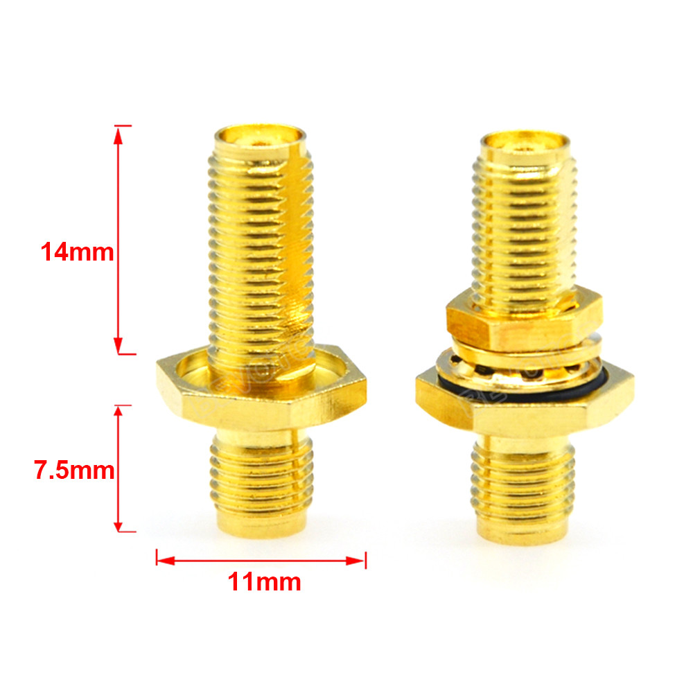 Jual 10pcsLot Waterproof SMA Female Jack to SMA Female Bulkhead ...