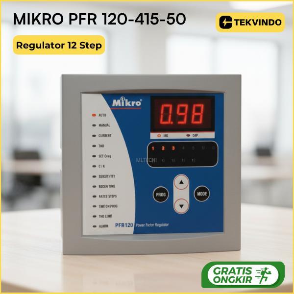 Jual Power Factor Regulator Mikro PFR 120-415-50 12 Step Automatic Cos ...