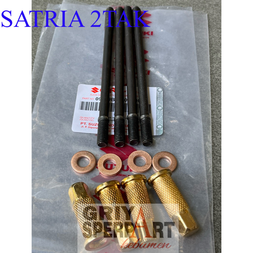 Jual 1 SET BAUT TANAM TUSUK SATE LENGKAP RING DAN MUR HEAD GOLD SUZUKI ...