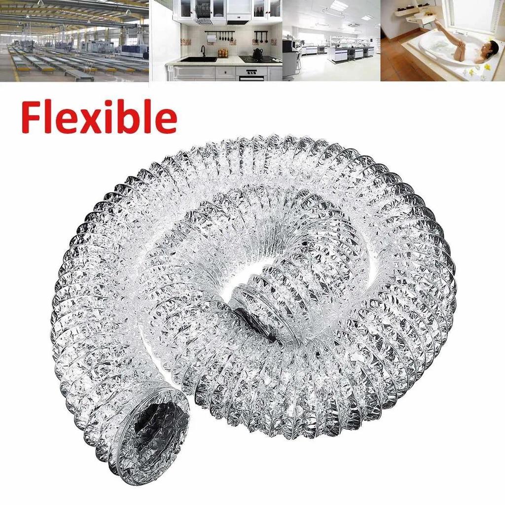 Jual 2/3M 4 in 100mm Ventilator Pipe PVC Aluminum Tube Air Ventilation ...