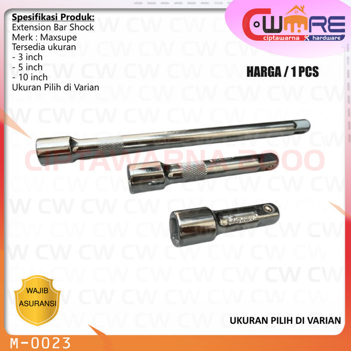 Jual Maxsupe CRV Extension Bar Sok Sock Sambungan Kunci Shock 3 5 10 ...