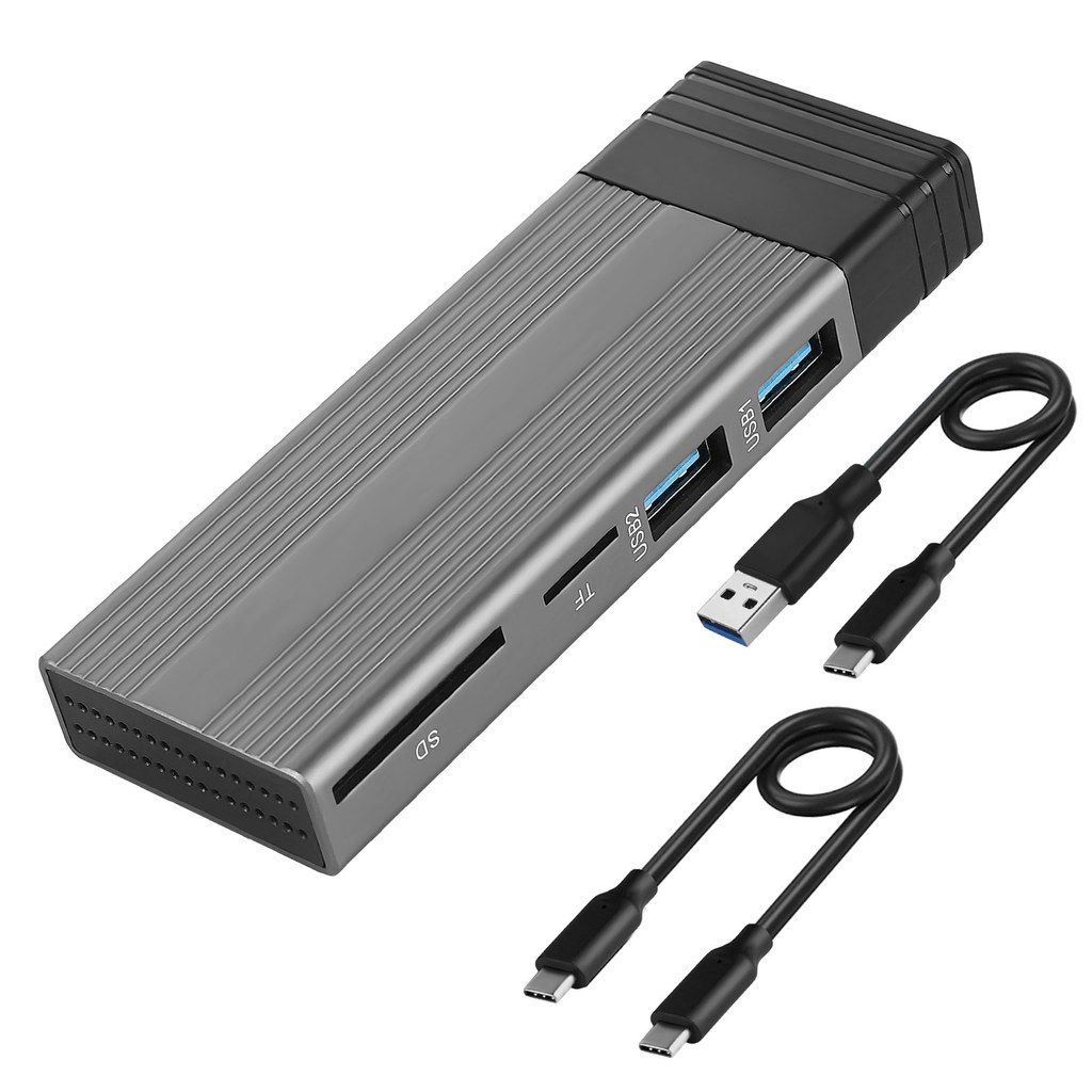 Jual M2 SSD Case NVME SATA Dual Protocol M2 to USB Type C Hub SSD ...