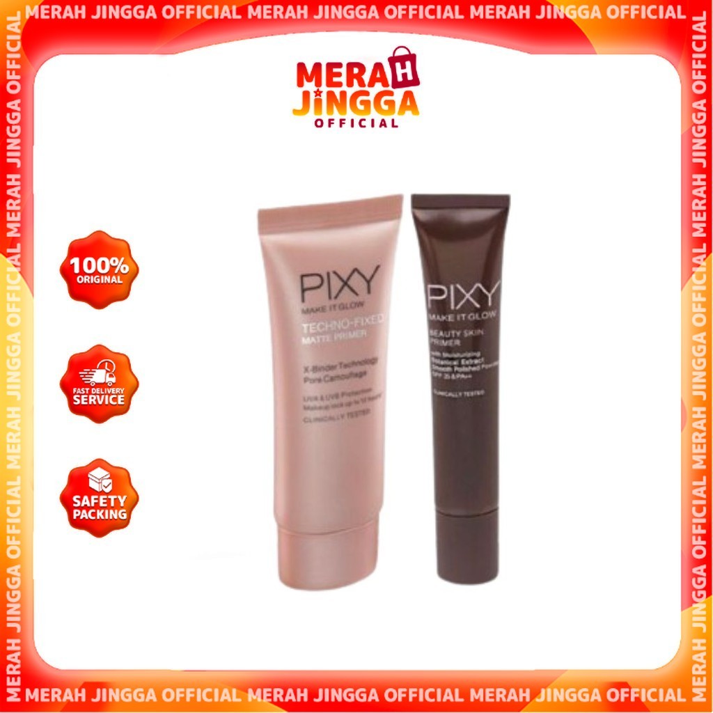 Jual Pixy Make It Glow Beauty Skin Primer | Techno Fixed Matte Primer ...