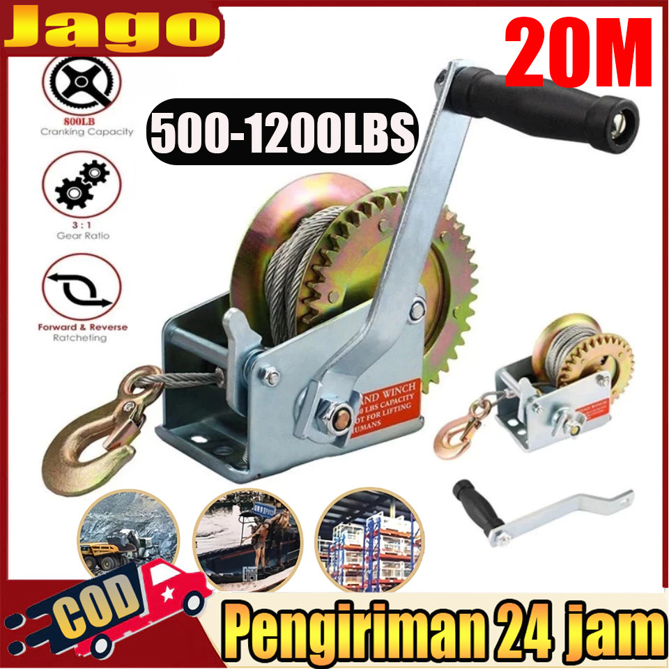 Jual [CE Marking] 1200LBS katrol kanopi sliding manual /Wire Rope Hand ...