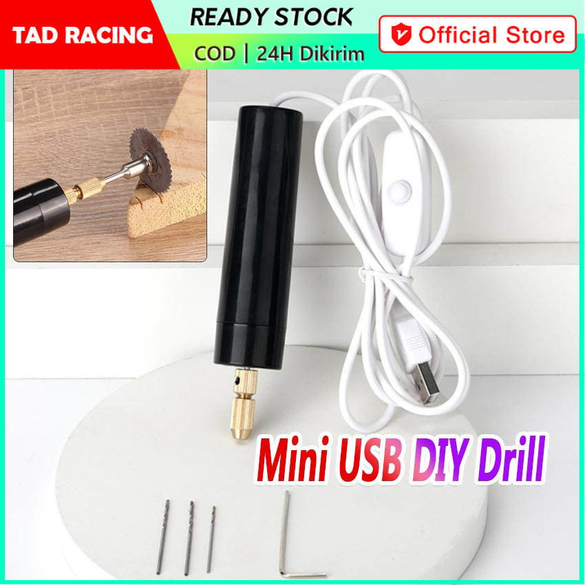 Jual Bor Elektrik Mini Portable Micro USB dengan 3Pc Bits dan Kabel USB ...