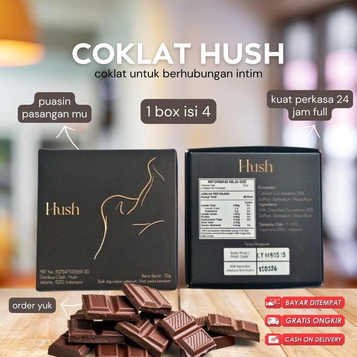 Jual PROMO!!! Hush Chocolate Original Dark Chocolate for Couple 32 Gram ...