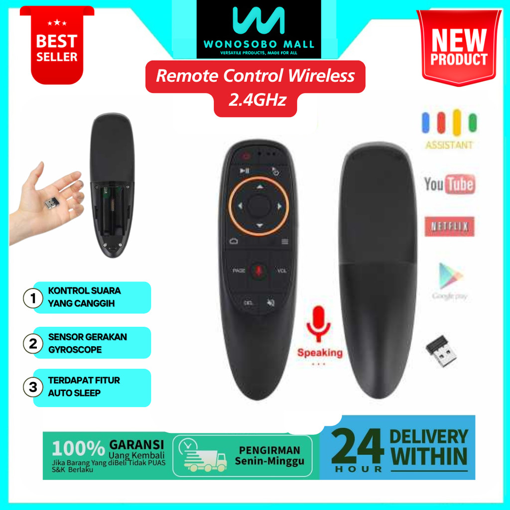 Jual WM Remote Android Smart TV Box Wireless Air Mouse 6 Axis Gyroscope ...