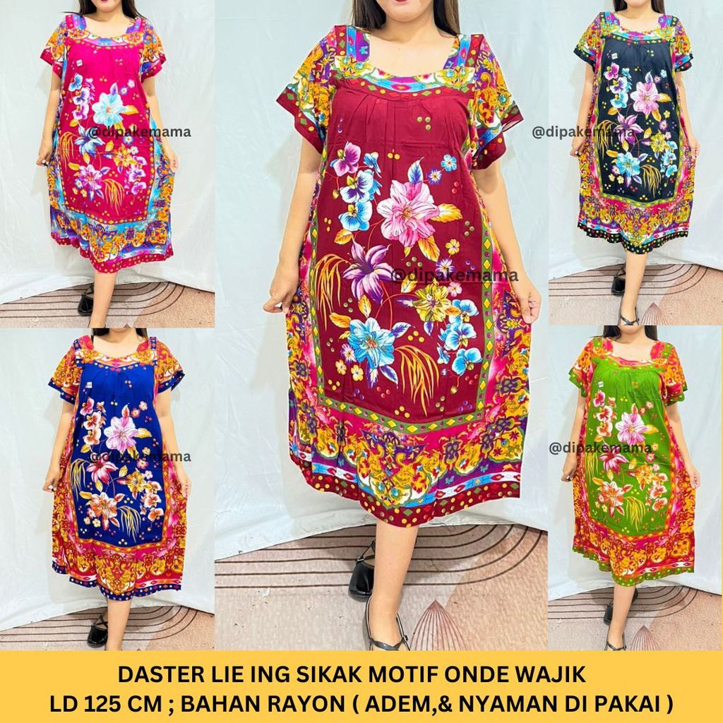 Jual DASTER LIEING MODEL SIKAK MOTIF ONDE WAJIK LD 125cm BAJU RAYON ...