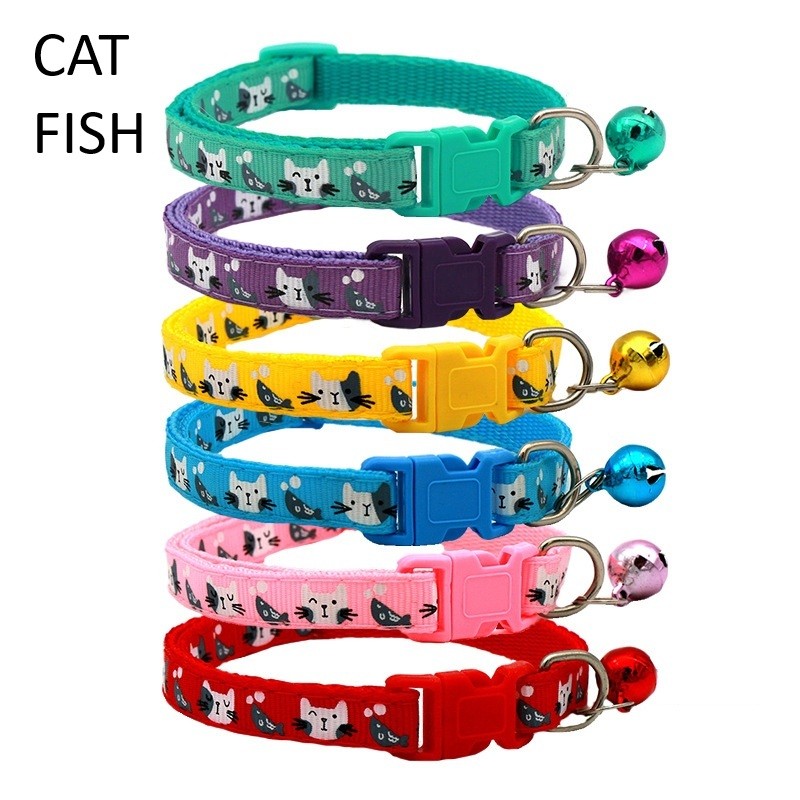 Jual (Harga 1 Biji) Collar Kalung Hewan Lonceng Bunyi Motif Ikan Tulang ...