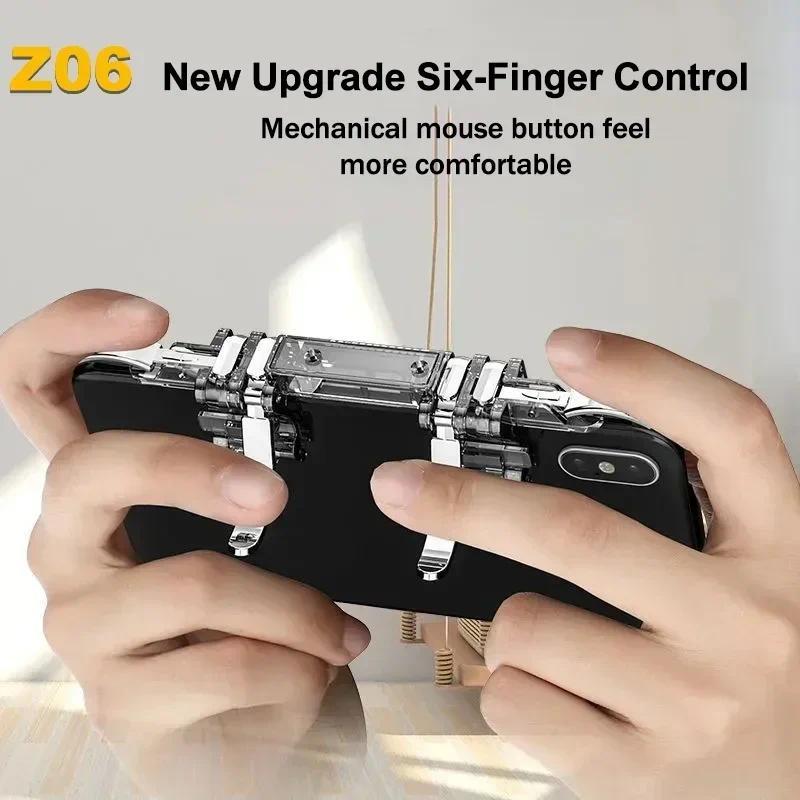 Jual Z06 6 Fingers Adjustable Phone Gamepad for PUBG Gaming Controller ...