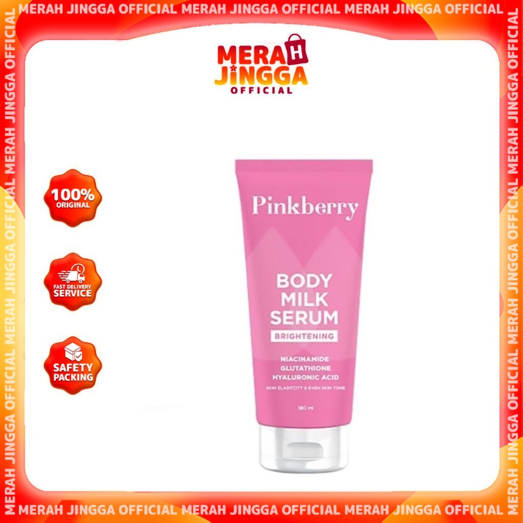 Jual Pinkberry Body Milk Serum Brightening 180ml - Body Serum | Merah ...