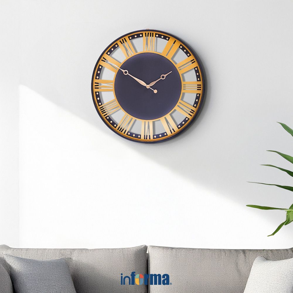 Jual Informa 60 cm Jam Dinding R2 - Hitam Wall Clock Jam Tembok ...