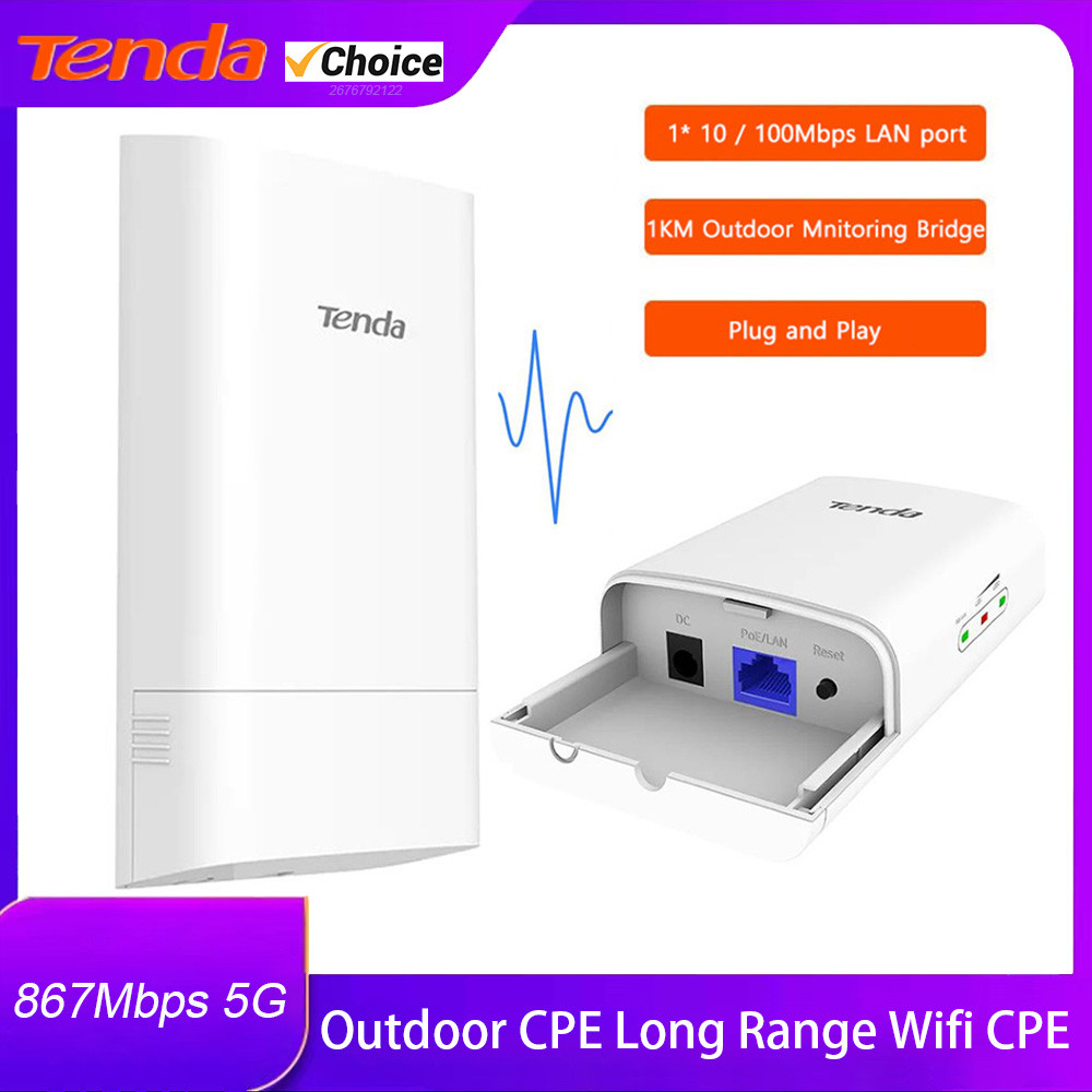 Jual Tenda 5GHz 867Mbps Wifi Bridge Outdoor CPE Long Range Wireless ...