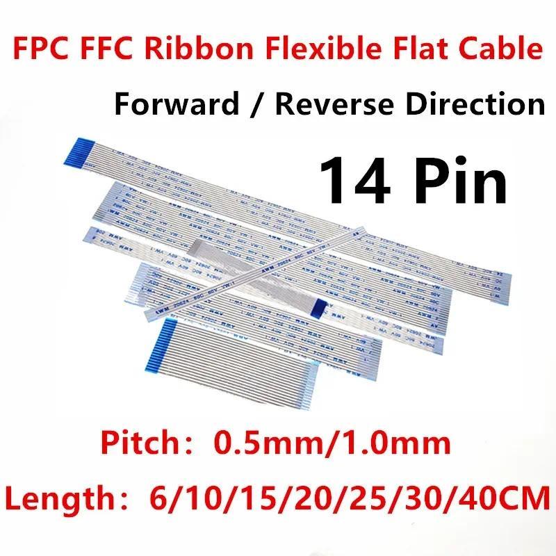 Jual 10PC FPC FFC Ribbon Flexible Flat Cable 14 Pin Forward Reverse Pit ...