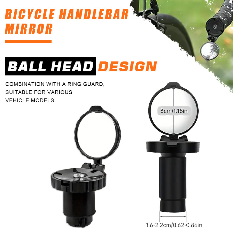 Jual NPY 2026Bicycle Mini Handlebar Rearview Mirror Adjustable Rotate ...