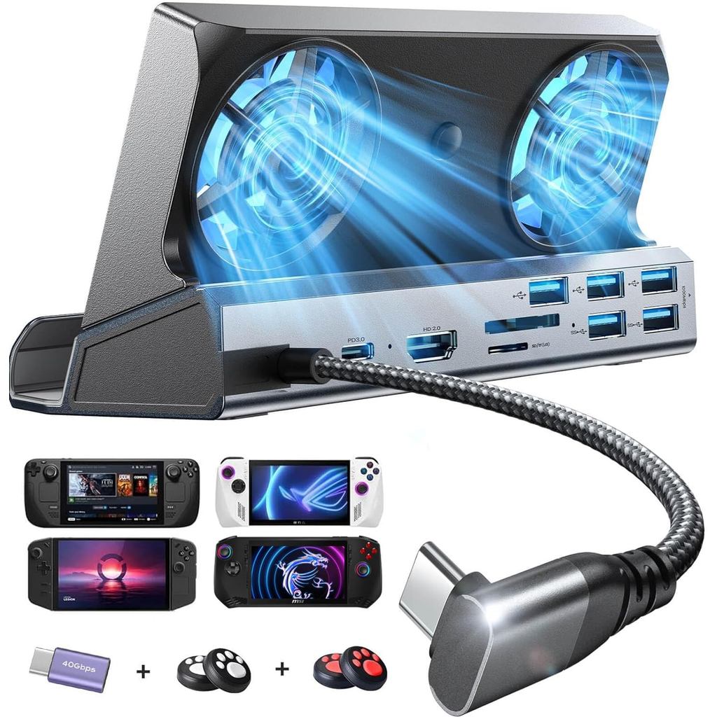 Jual 13-in-1 Docking Station for MSI Claw, Dual Cooling Fan and 4K@60Hz ...