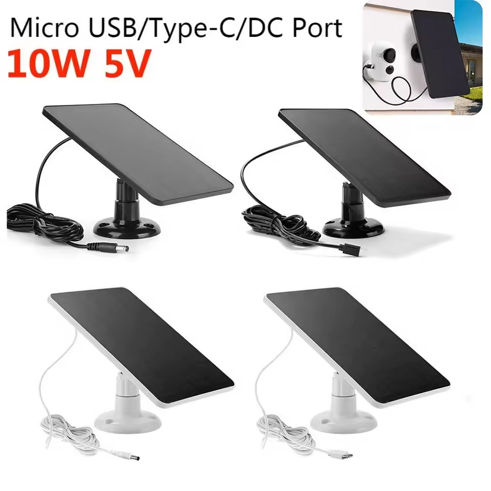 Jual 10W 5V Solar Panel Micro USB & USB-C Port Solar arging Panel 9.8 ...