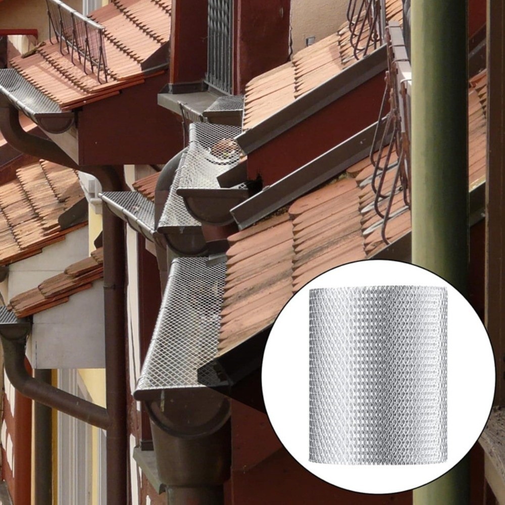 Jual Grid Gutter Guard Filter Randomly Cut Prevent Blockages Leaf Mesh ...
