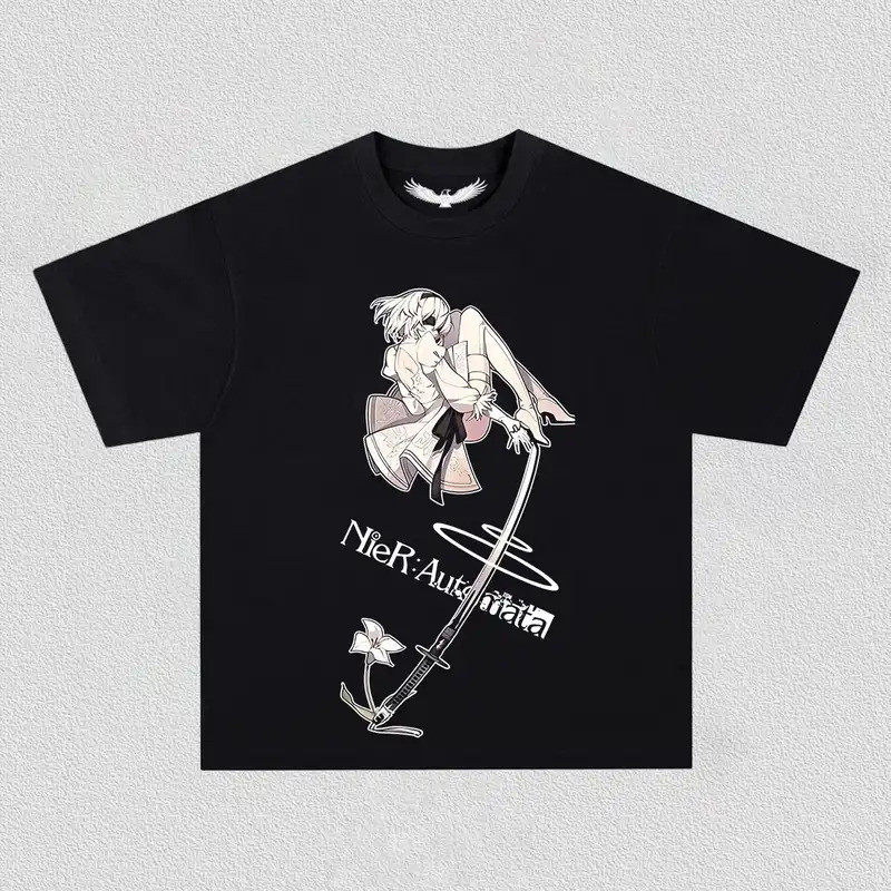 Jual Cetak Grafis Kaos Nier Replicant Automata 2B Nier Mask Pria Wanita ...