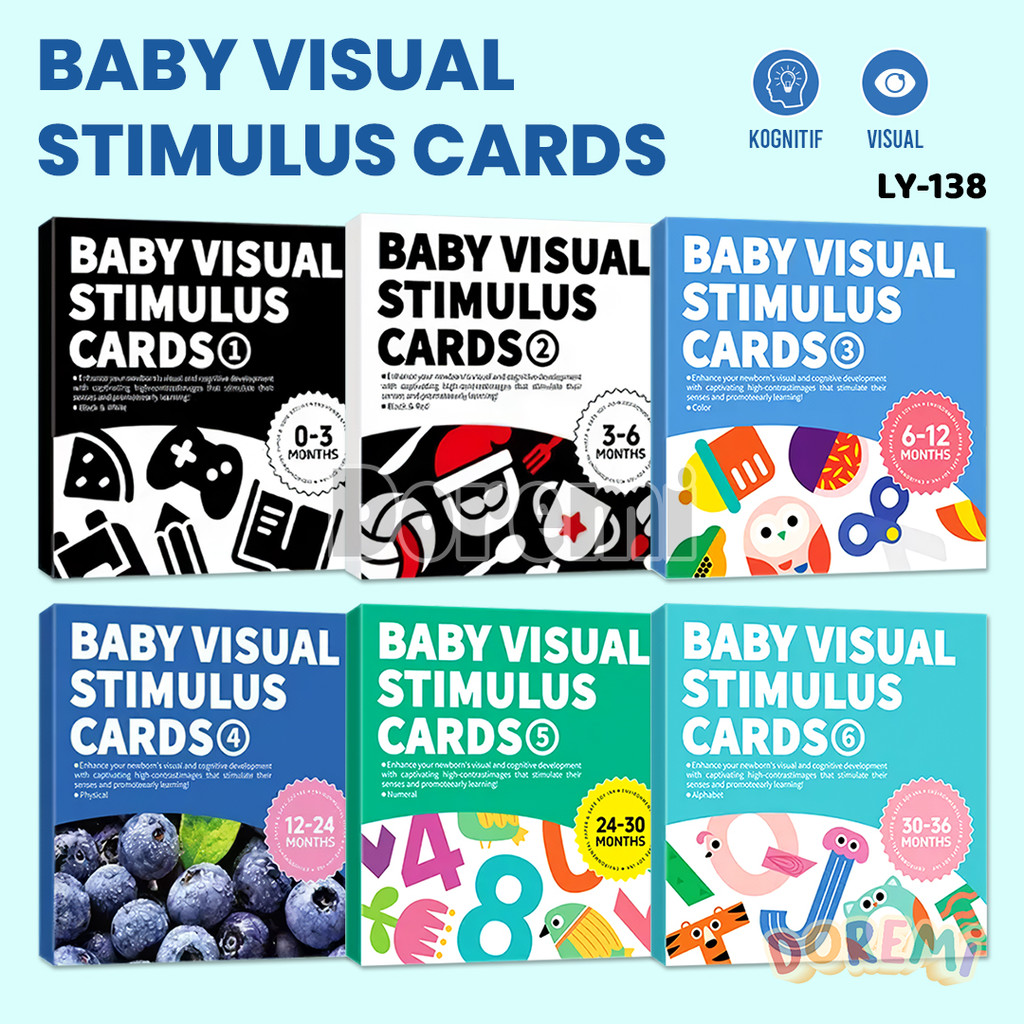 Jual DOREMI Baby Visual Stimulus Cards Kartu Pembelajaran Edukasi ...