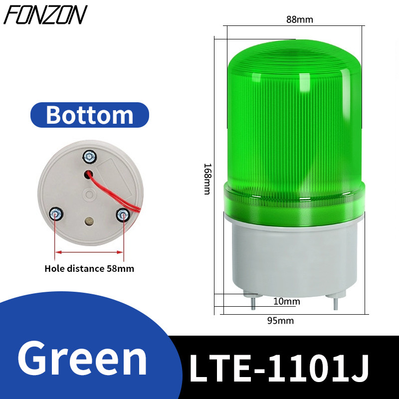 Jual LTE-1101J Rotating Warning Light with Buzzer 12V/24V/220V ...