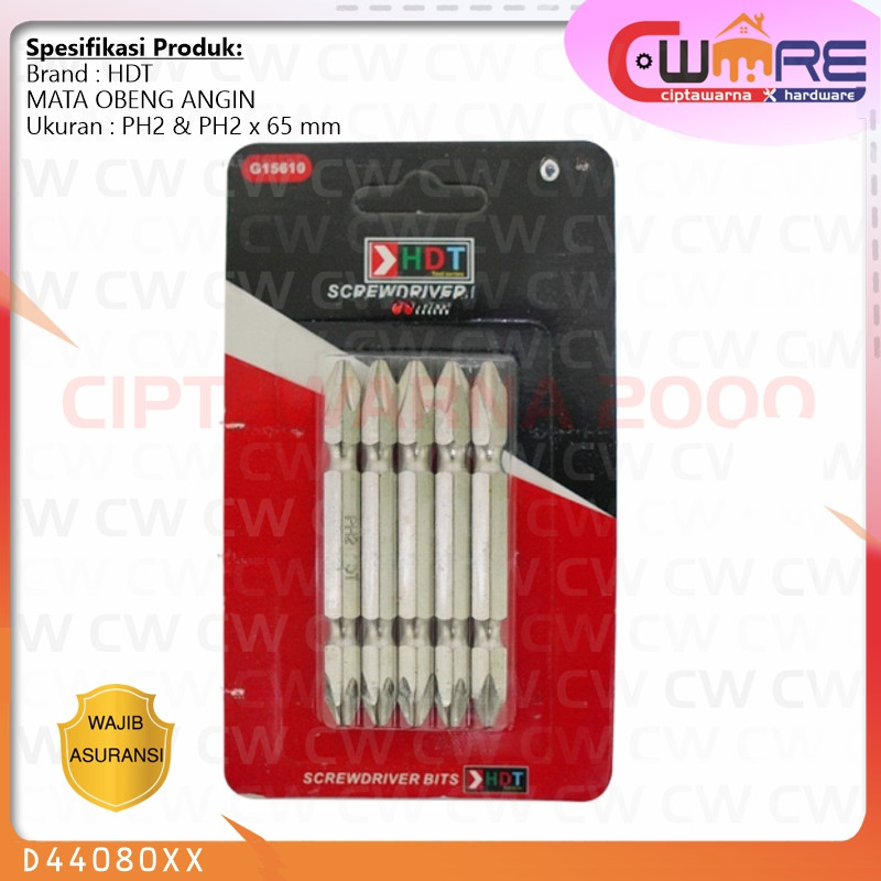 Jual HDT Set 1 Pcs HDT 1 Set Mata Obeng Plus PH 2 Mata Bor Obeng Angin ...