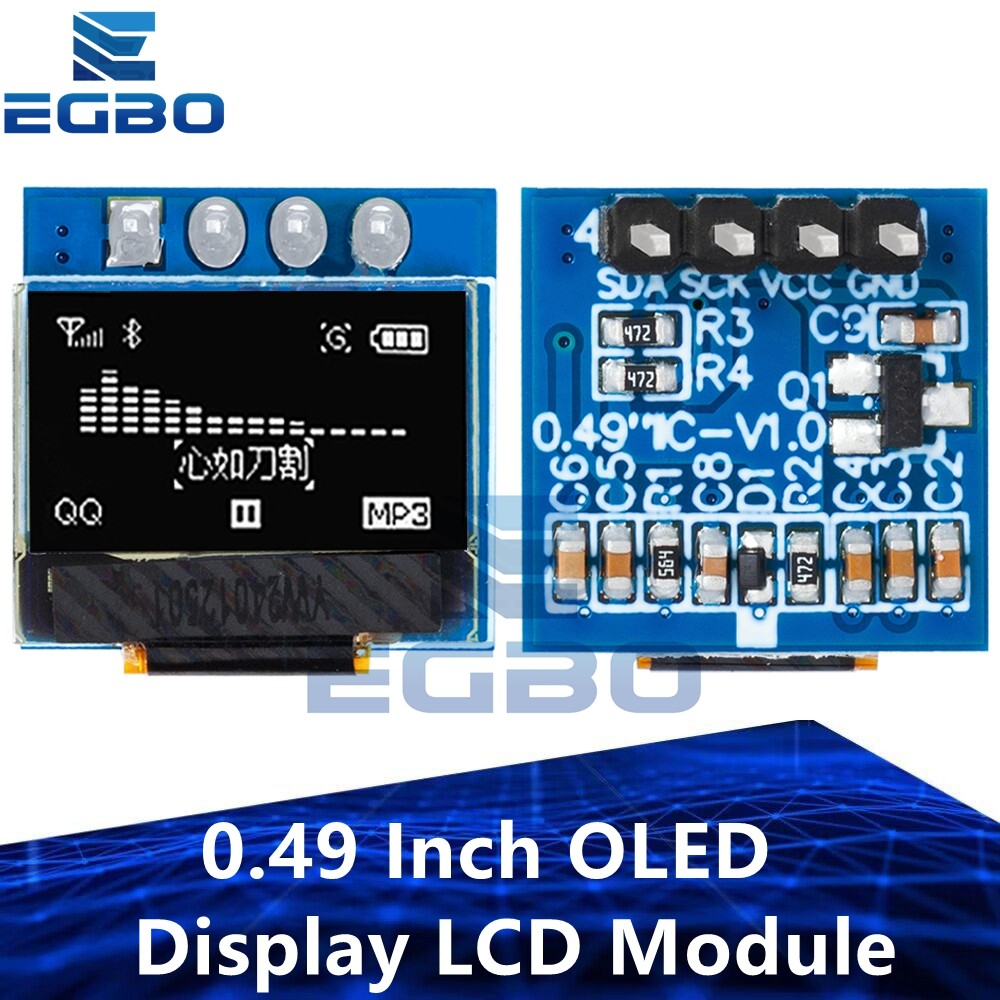Jual 1~5PCS EGBO 0.49 In OLED say LCD Module White 0.49" Screen 64x32 ...