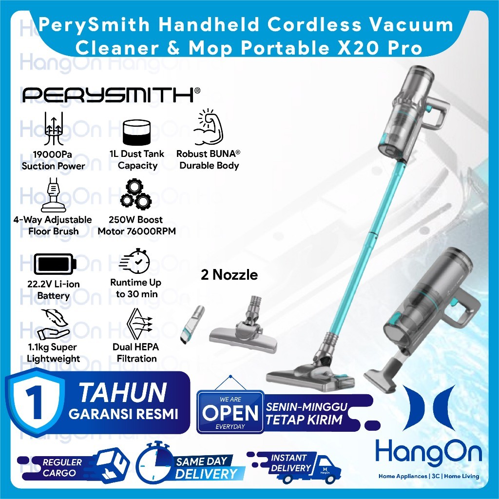 Jual PerySmith X20 Pro Handheld Cordless Vacuum Cleaner Portable with ...