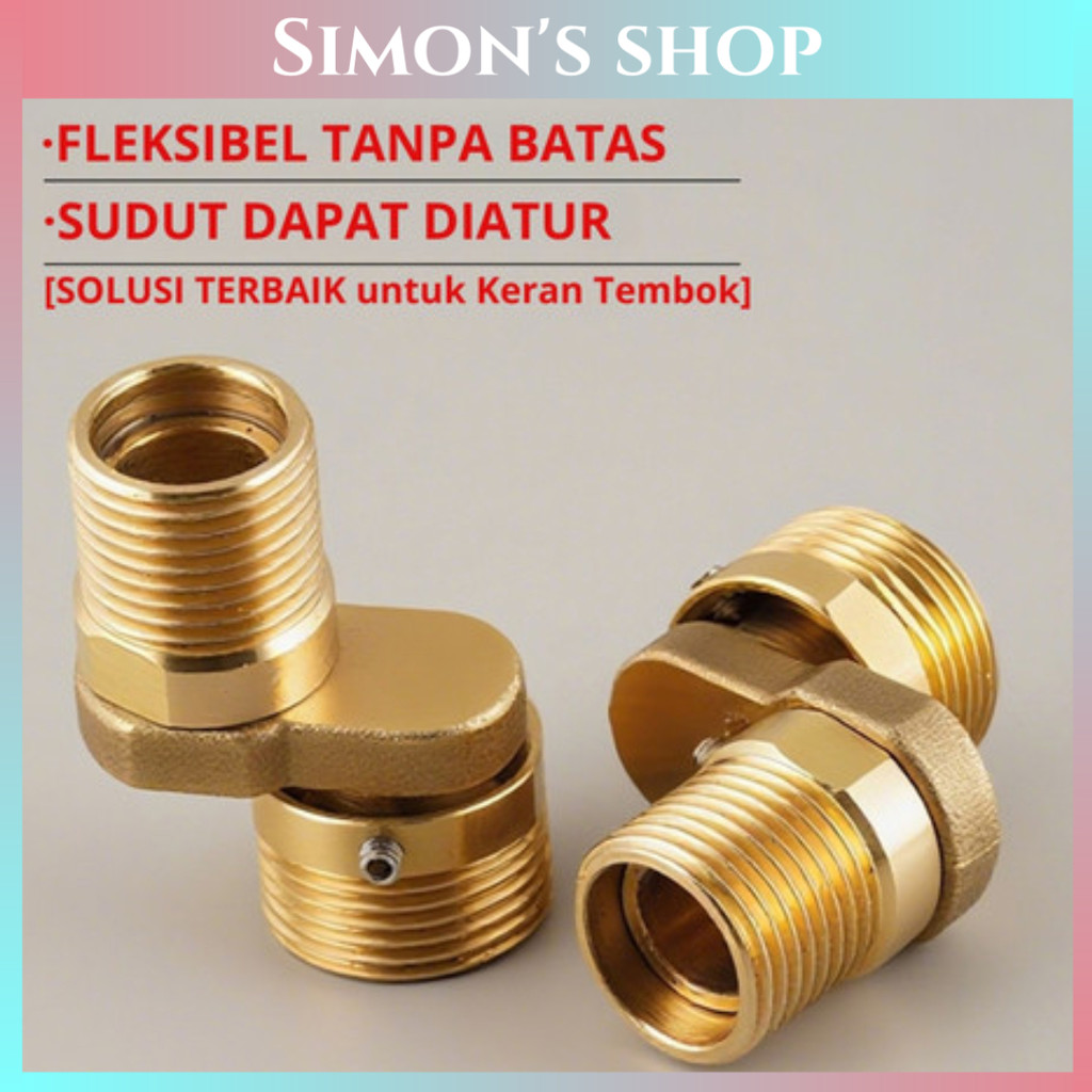 Jual Siku Shower Sudut Bisa Diatur Flexible Tembaga Ukuran Penyesuaian ...