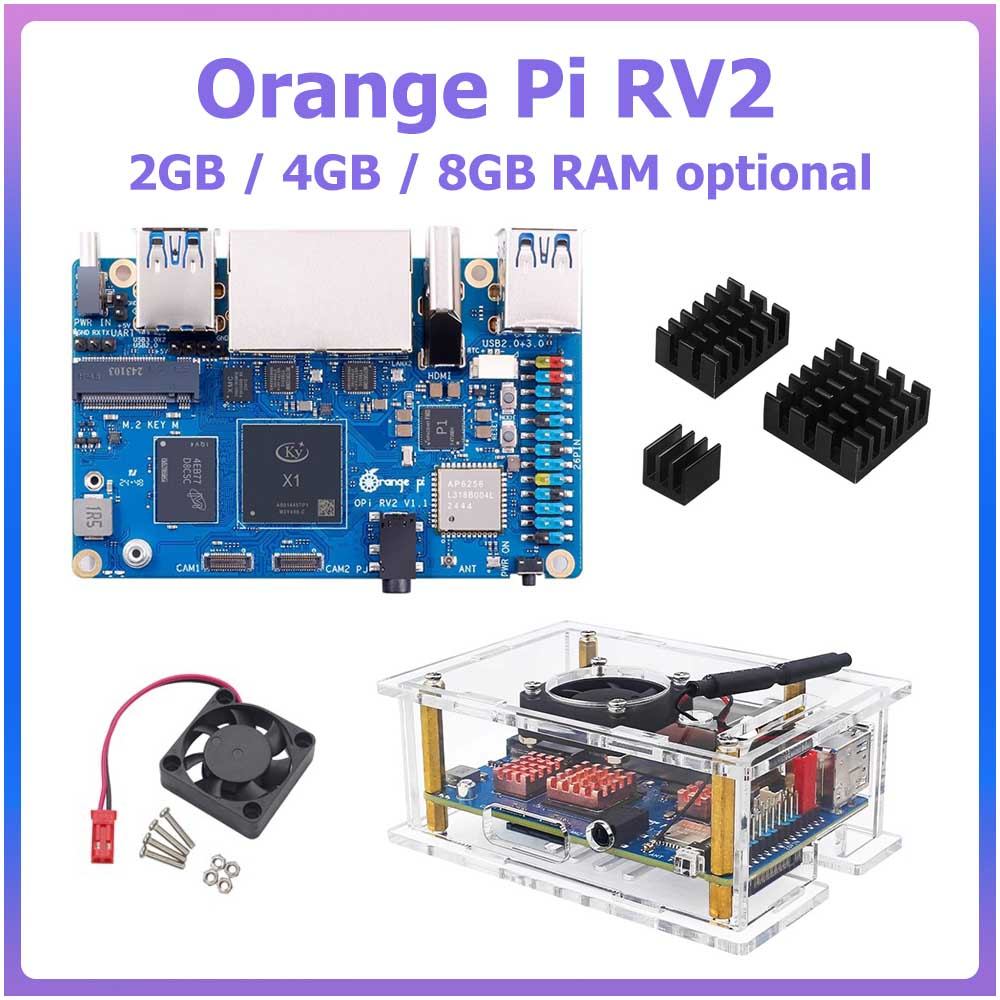 Jual Orange Pi RV2 2GB 4GB 8GB RAM Kit 8Core RISCV 2TOPS AI CPU WiFi ...