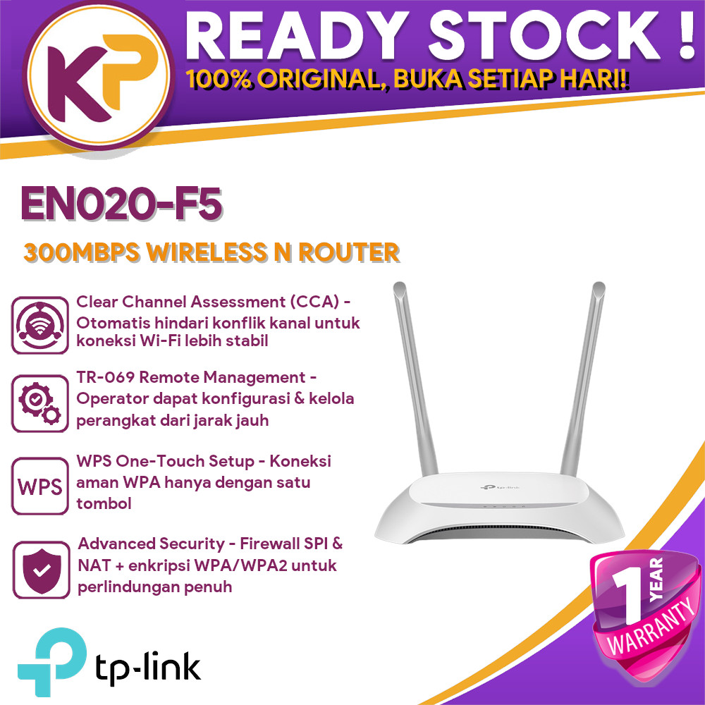 Jual TP-LINK EN020-F5 300MBPS WIRELESS N ROUTER | Shopee Indonesia