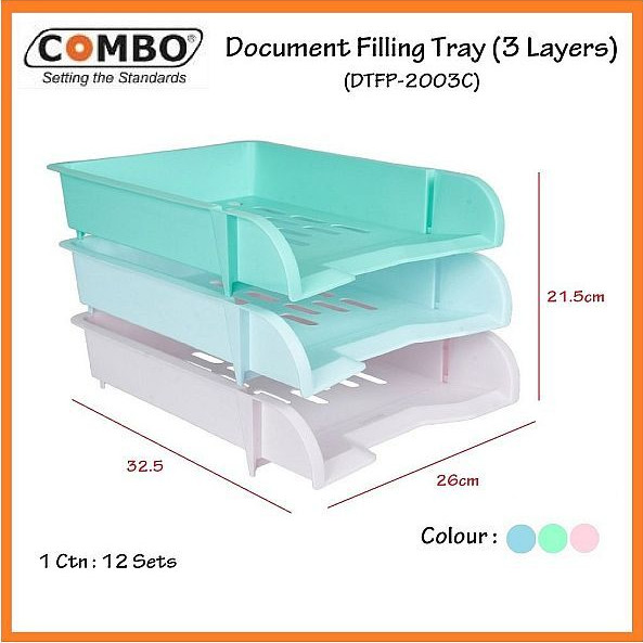 Jual Document Tray Combo 3 Layers 2 Layers / Organizer Kertas Bahan ...