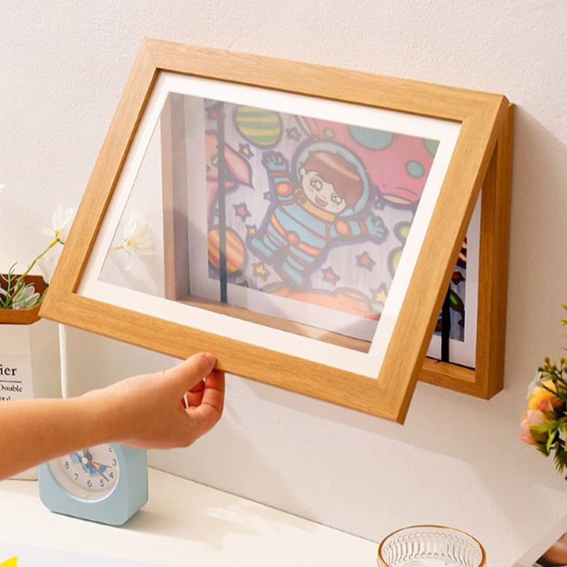 Jual Wood Flap Art Frames Magnetic A4 Photo Frame Framed Picture y ...