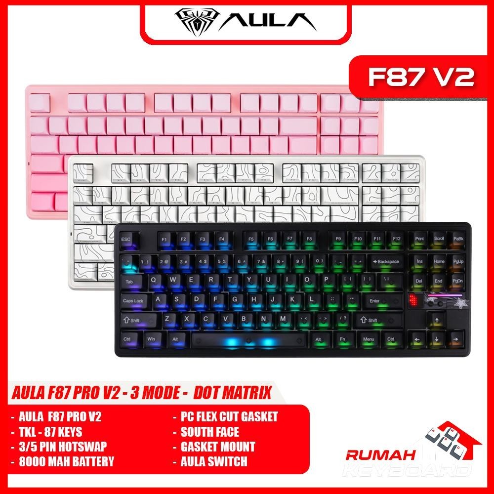 Jual AULA F87 PRO V2 - TKL - 87 Keys - Gasket - South Face - Side RGB ...