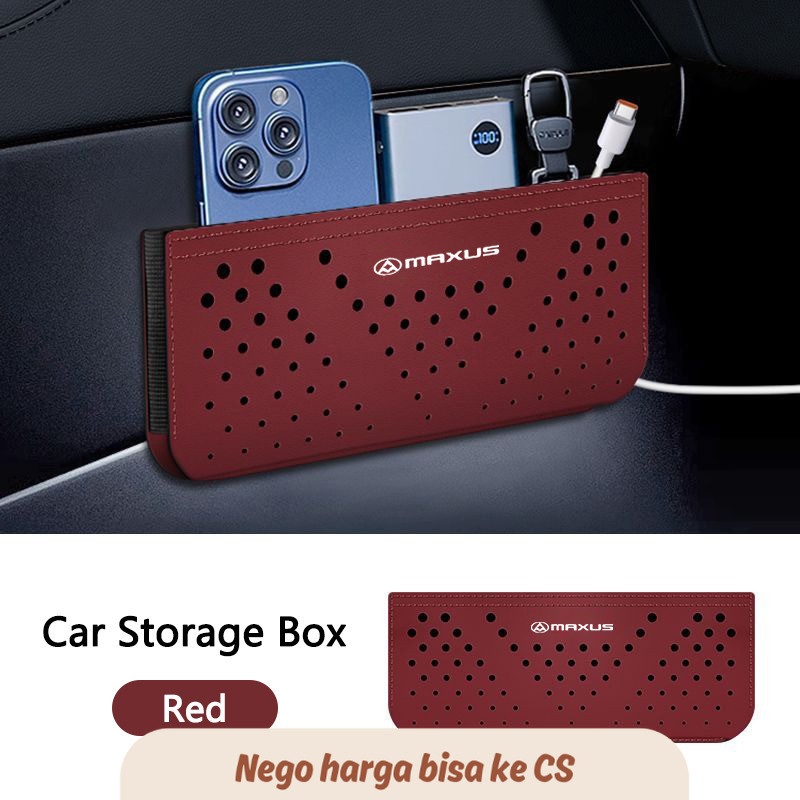 Jual LL New Highend Leather Car Seat Storage Box Seat Gap Box Cell For ...