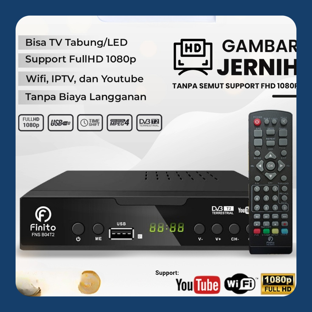 Jual Set Top Box Digital Finito Plat Besi Anti Panas Bisa Youtube Sudah ...