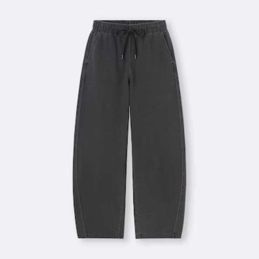 Jual GU Denim Sweat Barrel Leg Pants | Shopee Indonesia