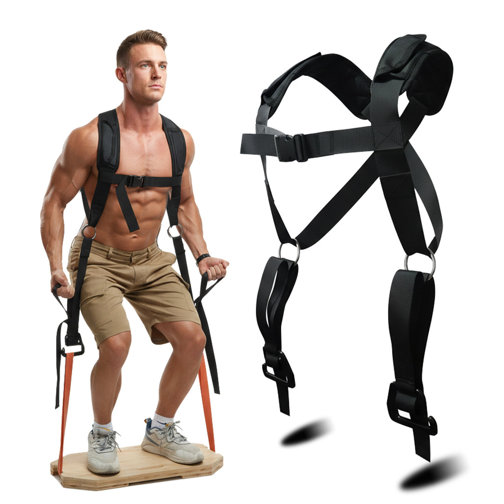 Jual Squat Harness Vest for Resistance Bands – Adjustable Training ...