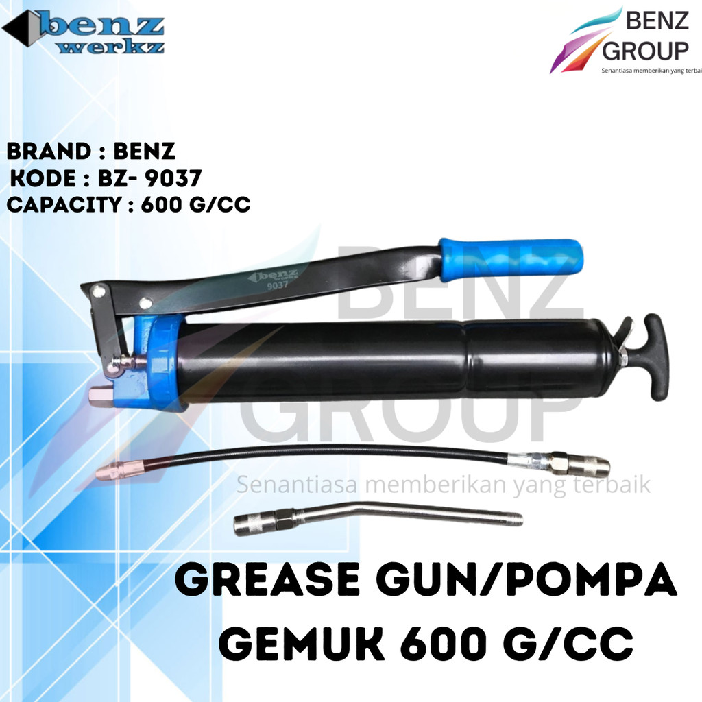 Jual Benz Werkz Grease Gun Pompa Gemuk Tangan 600CC 600Gram BZ-9037 ...