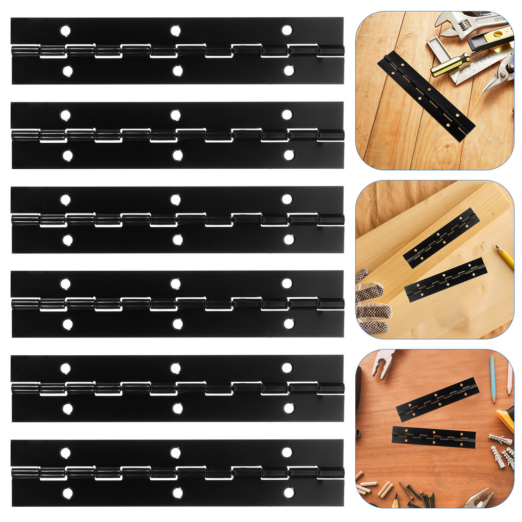 Jual 6 Pcs Heavy Duty Continuous Hinges Stainless Steel Black Cabinet ...